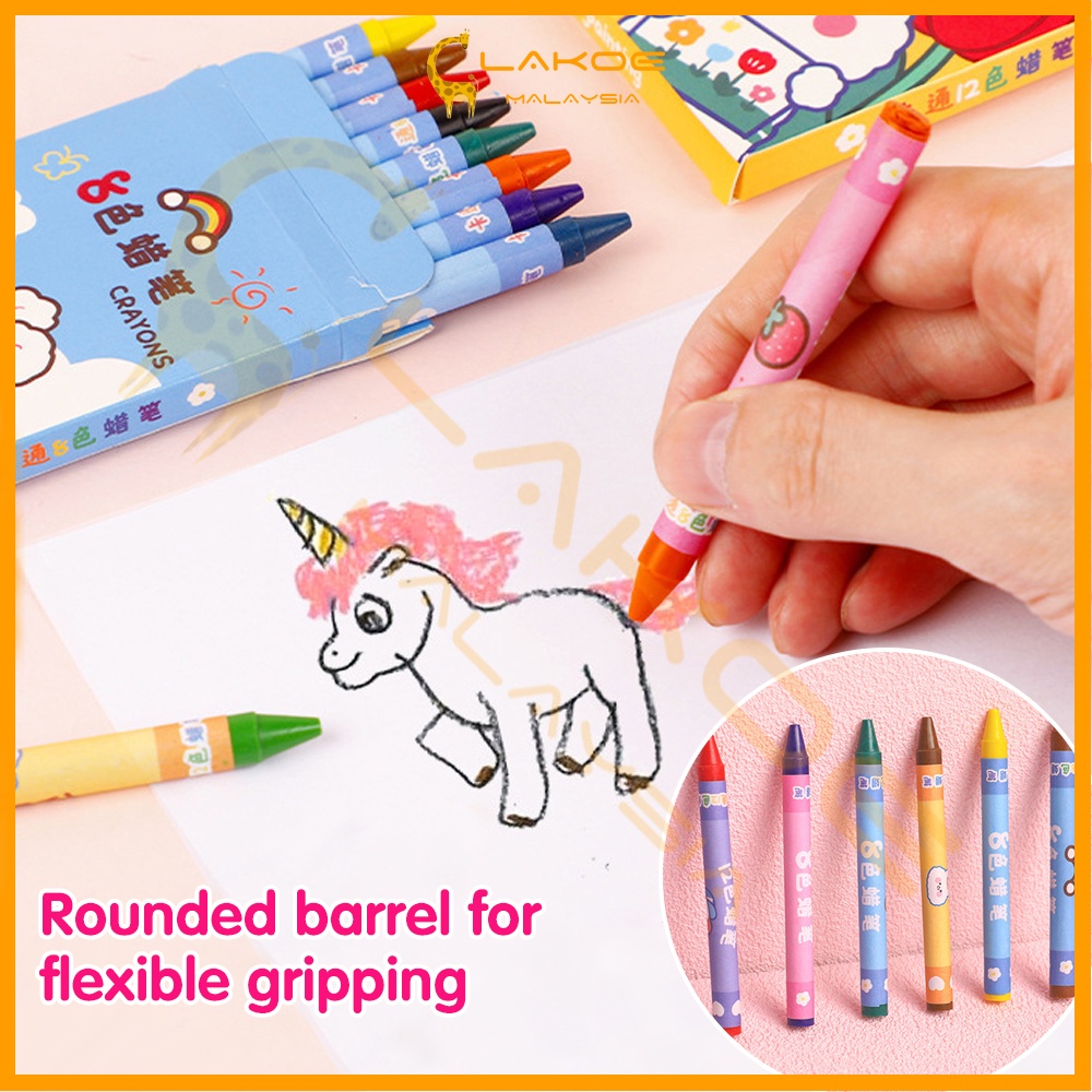 lakoe 8pcs/Set Kids Crayons Children Color Paint Pens Non-Toxic ...