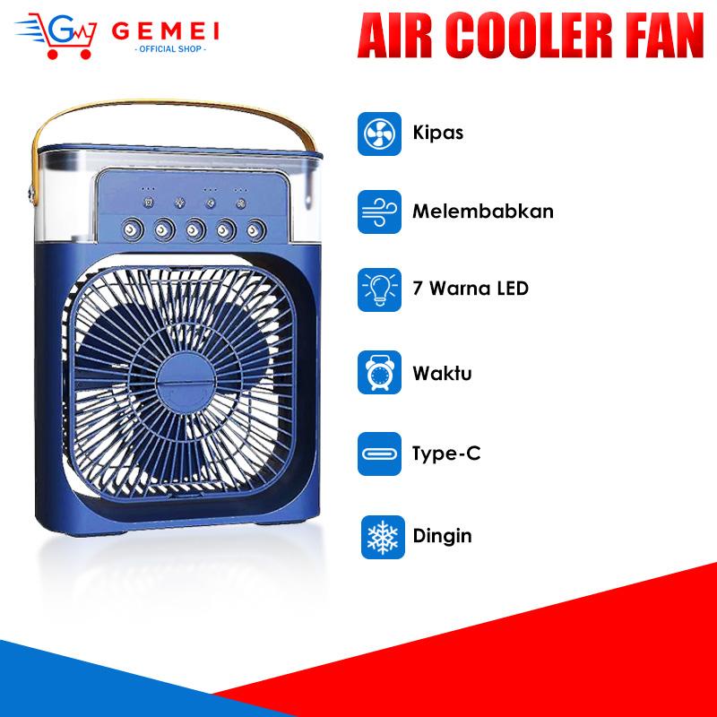 (Gemei) Cooling Fan Cooling Fan AC Mini Air cooler Fan Portable Car-Led ...
