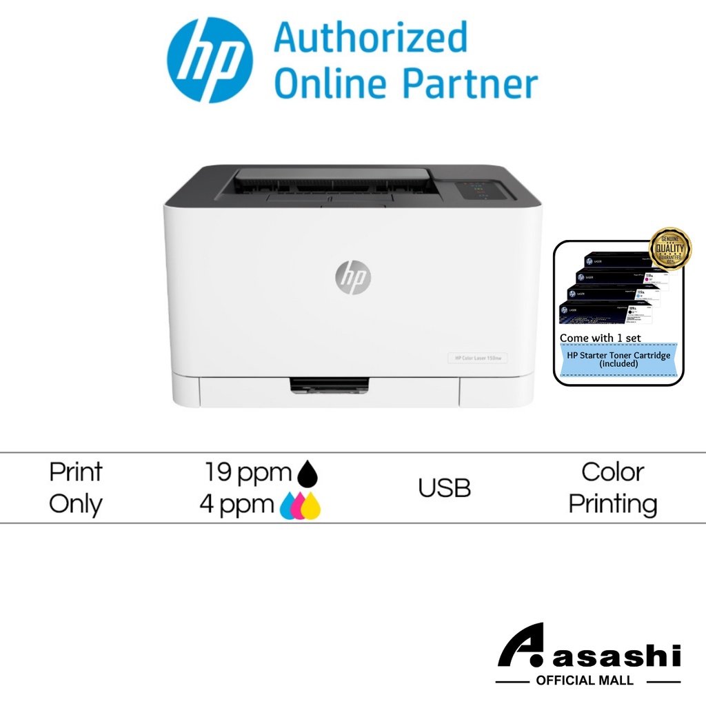 HP Color Laserjet M150NW / 150NW Printer 4ZB95A HP 119A W2091A W2092A ...