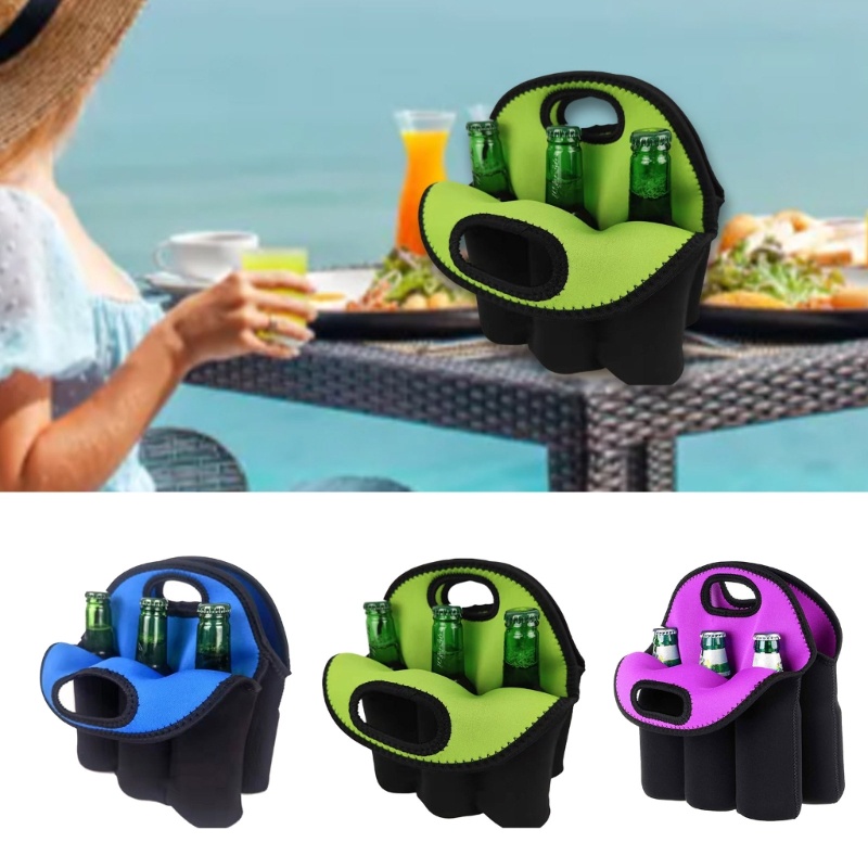 X* 6 Pack Insulated Beverage Carrier Beer Bottle Can Holder for 12oz ...