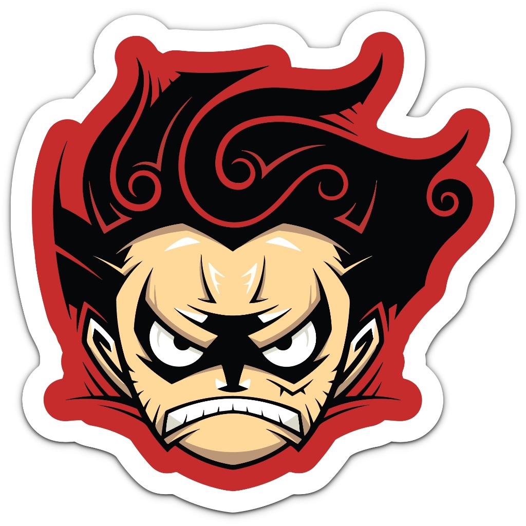 One Piece Luffy Gear 5 Sticker Anime DIY Decoration Laptop Mobile Phone ...