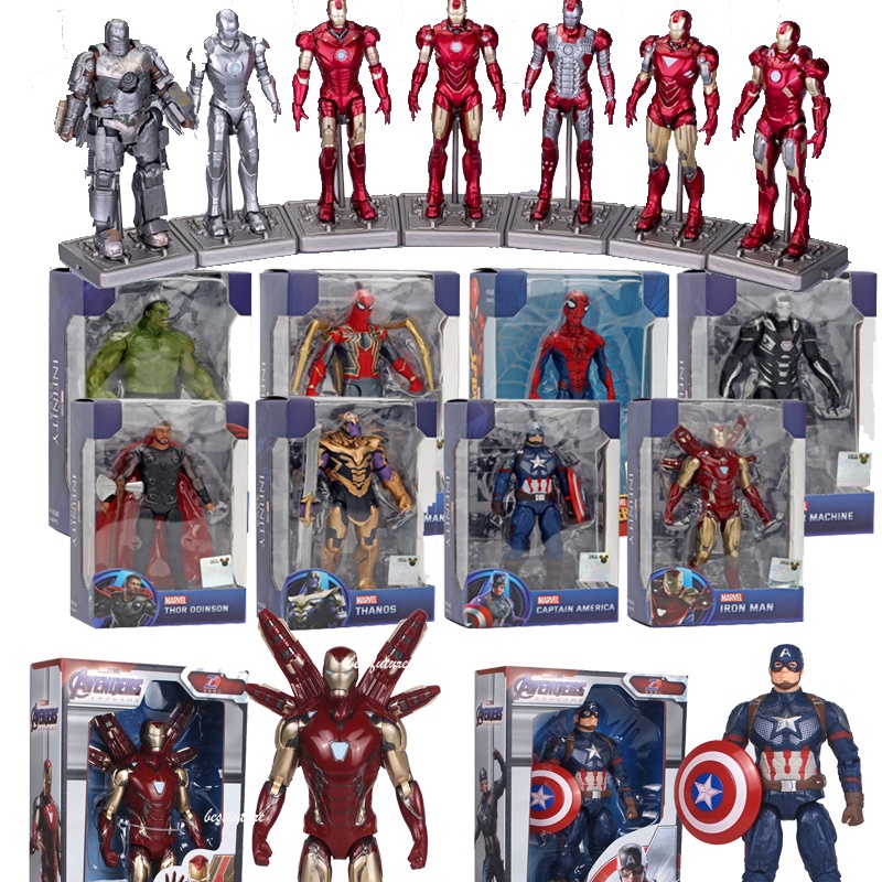 Zd Toys Iron man Mark 85 Captain American Spiderman Thor Hulk Thanos ...