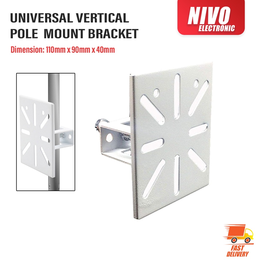 IRON Mounting Bracket Universal Vertical Pole Mount Adapter With Screws ...