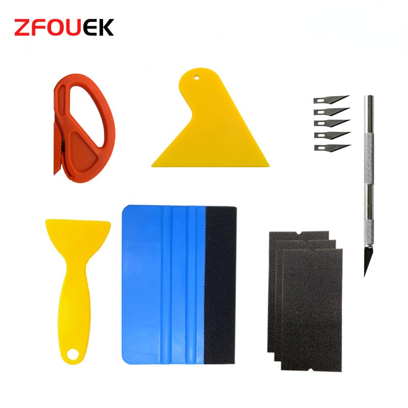 Car Film Wrap Tool Kit Vinyl Spatula Vinyl Scraper Cutter for Vehicle ...