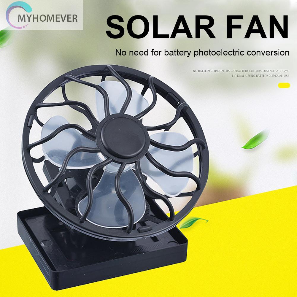 Portable Solar Mini Fan Air Conditioner Desktop Collar Clamp Fan ABS ...