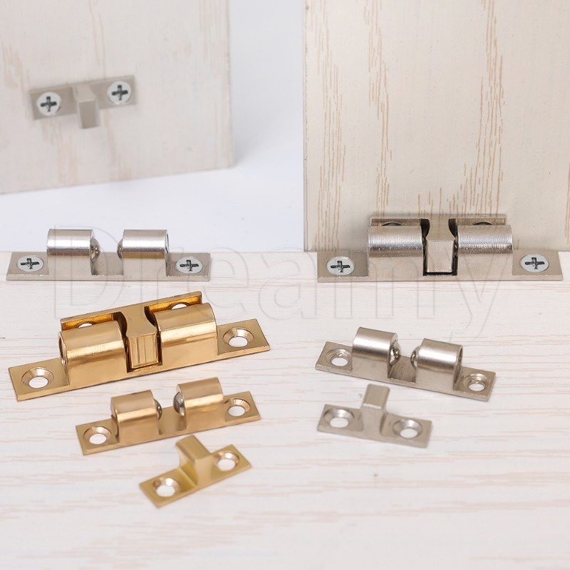 Copper Cabinet Door Latch Furniture Fitting / Brass Double-ball Cabinet ...