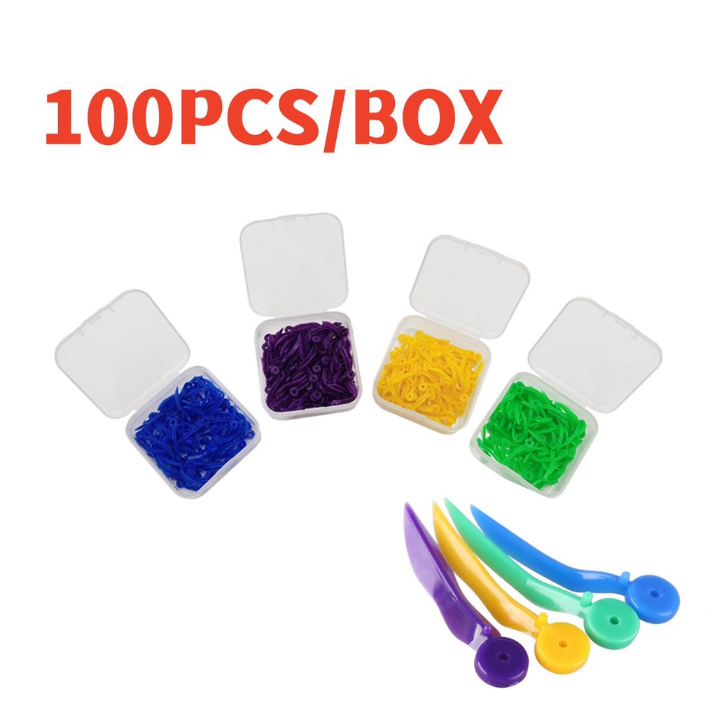 100pcs Dental Wedges Tooth Gap Wedge With Holes Disposable Plastic ...