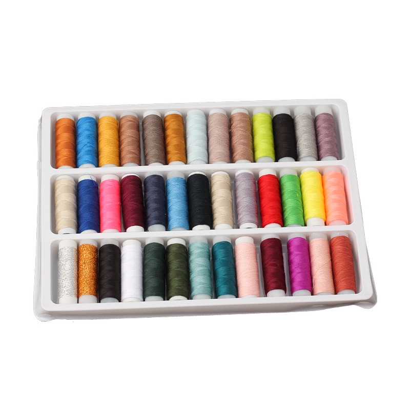 100% Polyester Yarn Sewing Thread Roll Machine Hand Embroidery 150 ...