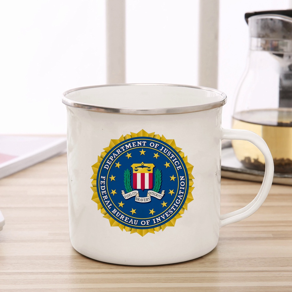 【In stock】FBI Federal Bureau of Investigation enamel cup CIA Central ...