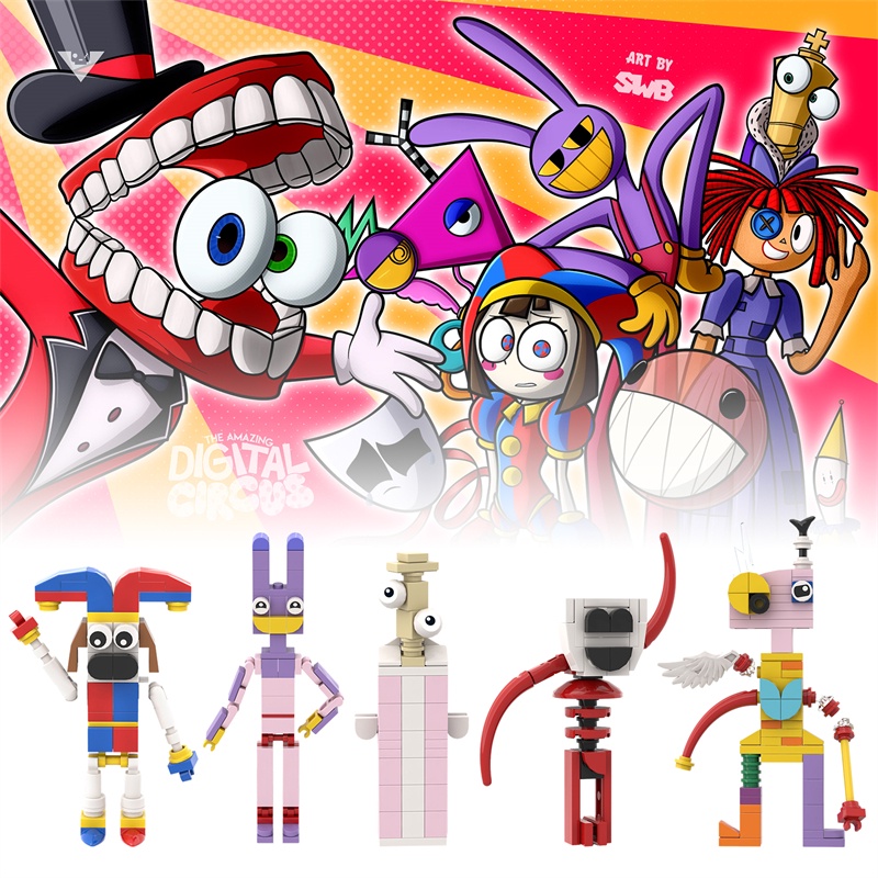 The Amazing DIGITAL Circus Building Blocks Set Clown The Amazing ...