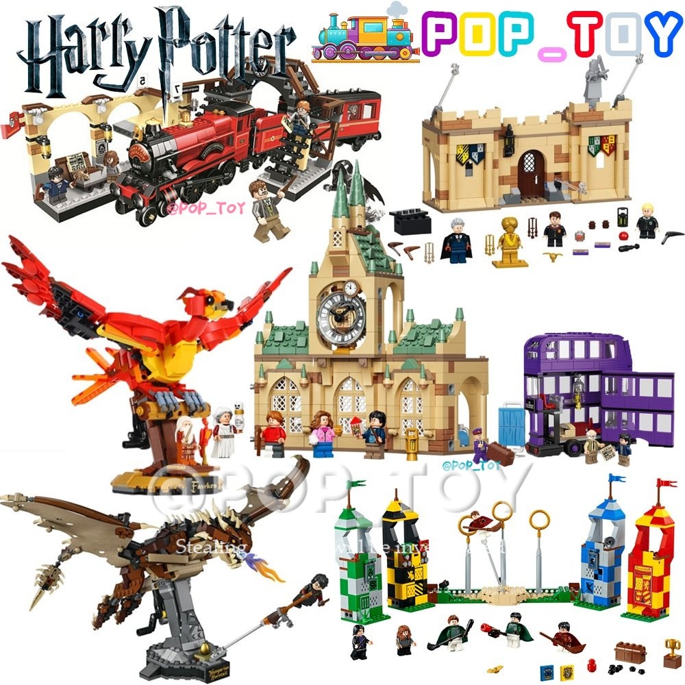 Harry Potter Series Building Blocks The Knight Bus Quidditch Match ...