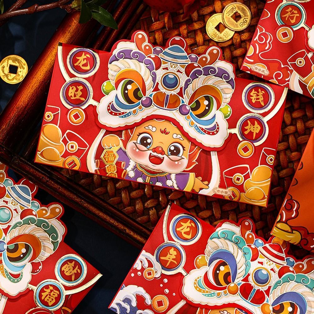 1x Dragon Year New Red Envelope Spring Festival Greeting Red Envelope ...