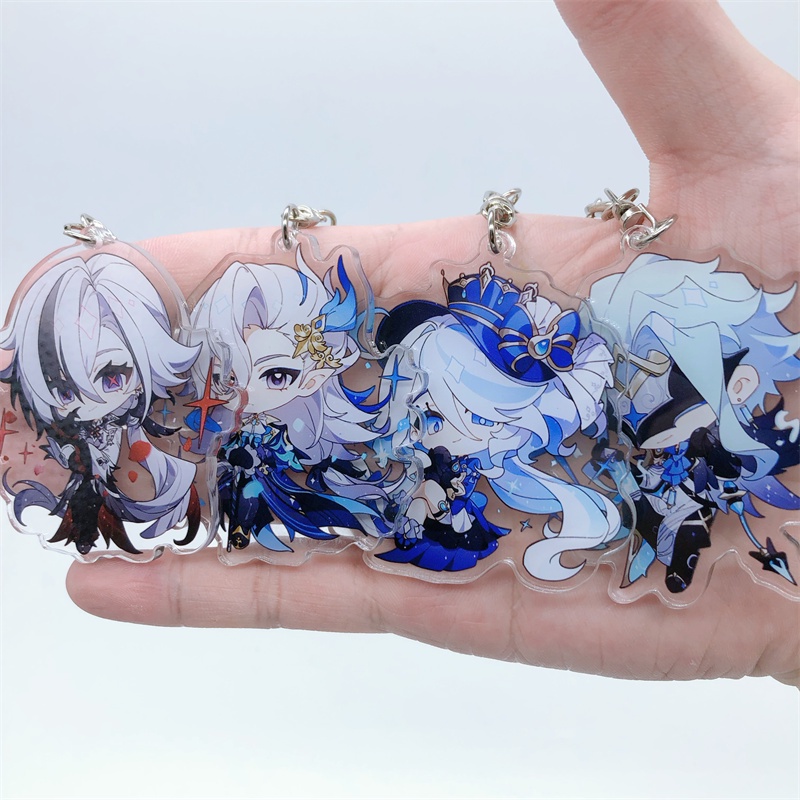 Game Genshin Impact Navia Clorinde Furina Figure Keychain Pendant Fans ...