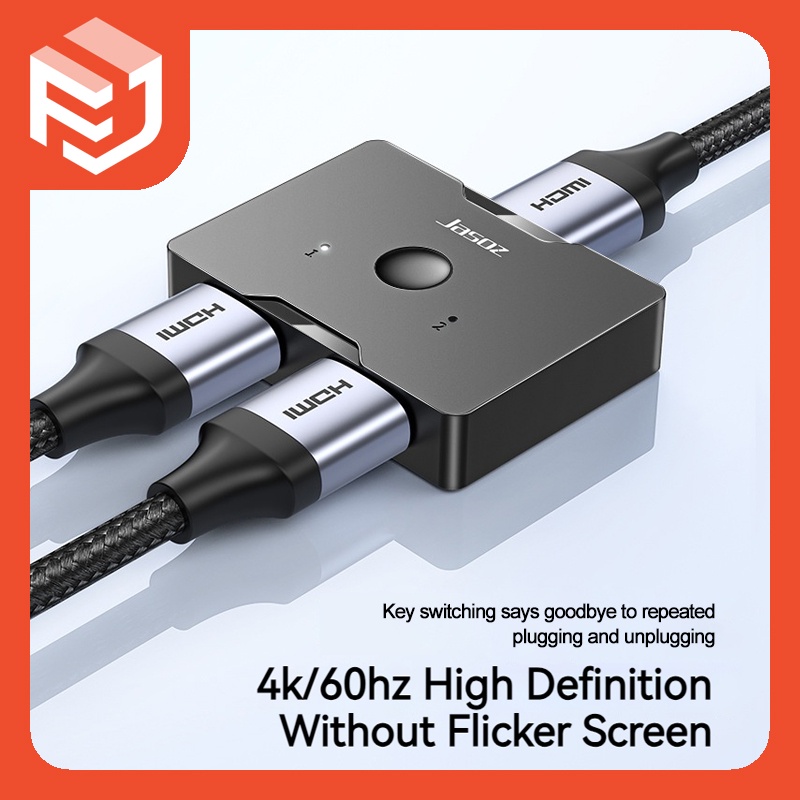 HDMI Splitter two-way switch 4k splitter 2-in and 1-out HD video ...
