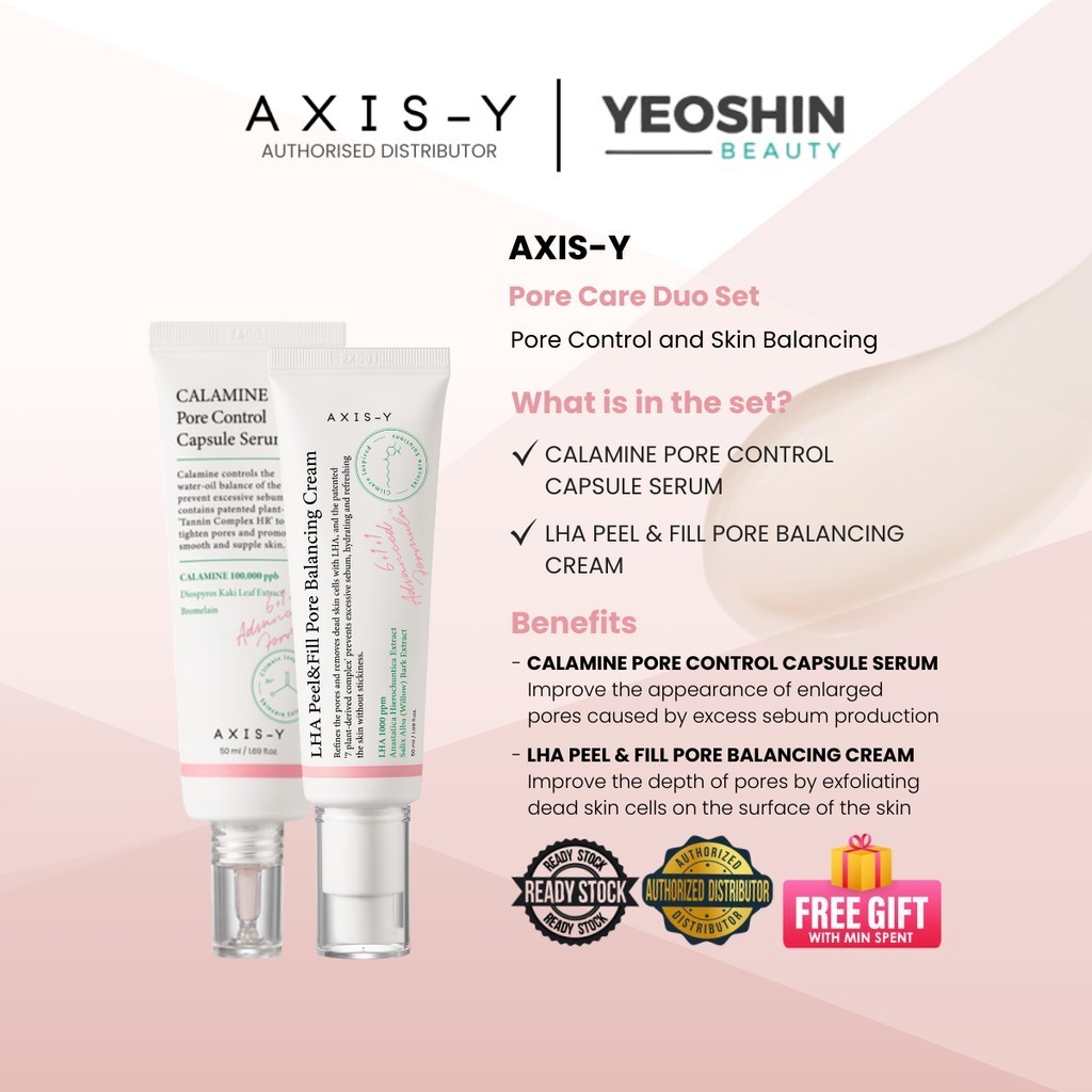 [SET] Axis Y Pore Care Duo Set (Pore Cream + Pore Serum) | Shopee Malaysia