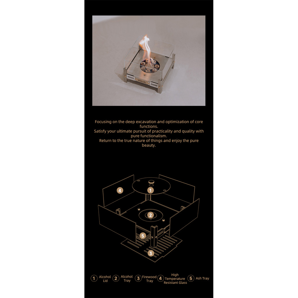 Goout Springhill Observation Fireplace Heat Resistant Glass Furnace ...