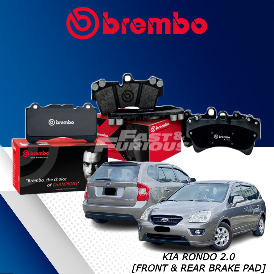 ORIGINAL BREMBO KIA RONDO 2.0 FRONT (DEAPN) & REAR (BELAKANG) BRAKE PAD ...