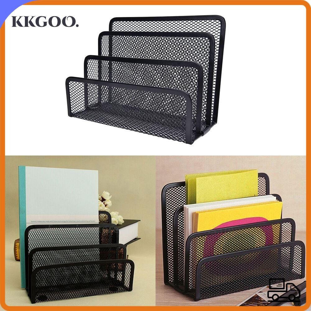 KKGOO File Storage Rack Desktop Office Folder Business Card Shelf ...