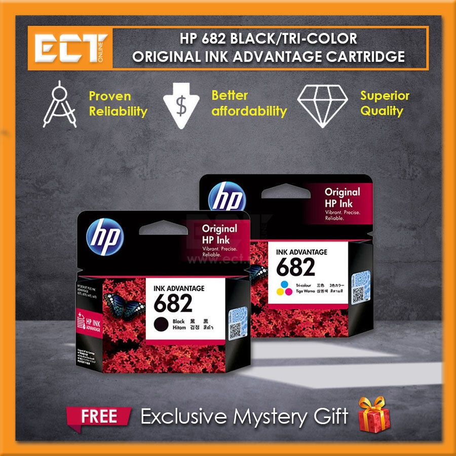 HP 682 Black / Tri-color Original Ink Advantage Cartridge | Shopee Malaysia