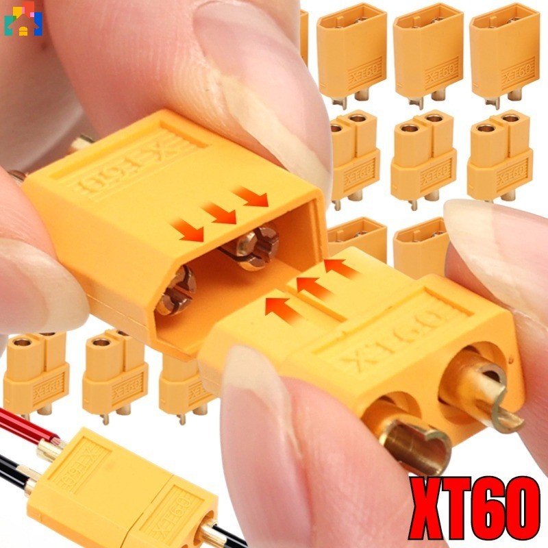 XT60 Male Female Connectors Power Plugs for RC Lipo Battery Motor ...
