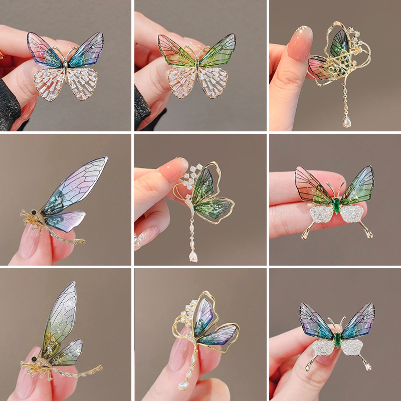 Ready Stock Elegant Brooch Premium Pin Brooch Butterfly Brooch Tudung ...