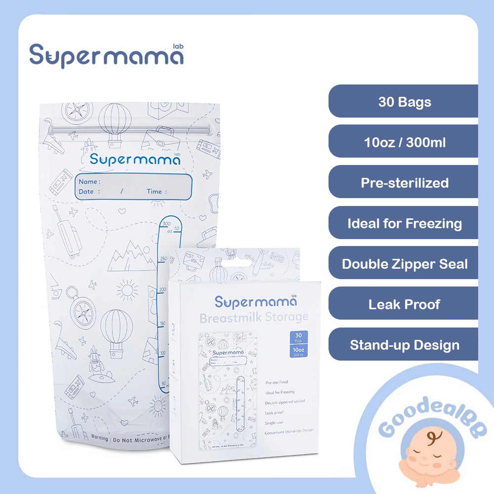 Supermama Breastmilk Storage Bags (1 Box, 30 Pcs) - Beg Penyimpanan Susu Ibu | Shopee Malaysia