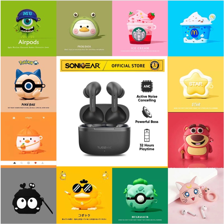 For SonicGear Earpump TWS 12 Active casing Earphone Case Cute silicone ...