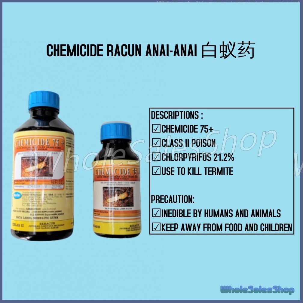 250ML/ 500ML / 1000ML CHEMICIDE TERMITE PEST CONTROL RACUN ANAI-ANAI ...