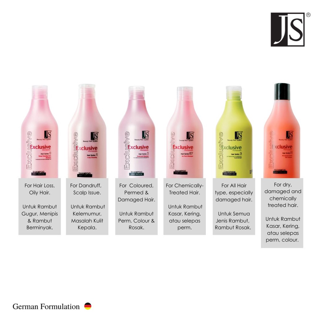 JS Exclusive Shampoo/ pH Balancing Conditioner/ Carrot Soft Masque (J0 ...