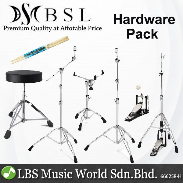 BSL 7 Pieces Lightweight Drum Hardware Pack Bundle | Shopee Malaysia