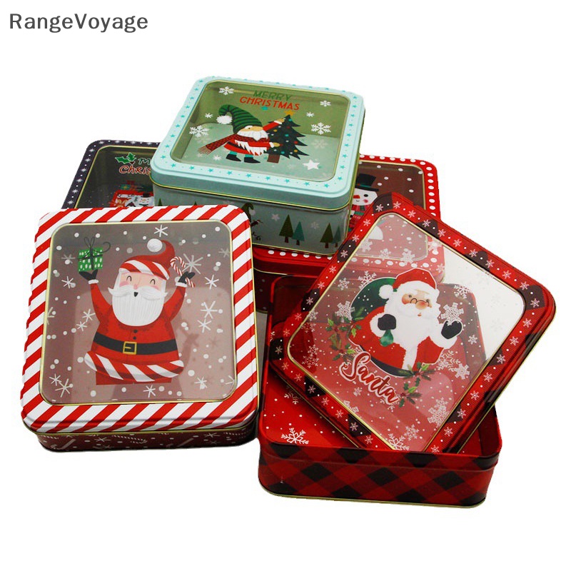 RangeVoyage Christmas Tin Box Skylight Tinplate Box With Lid Tinplate ...