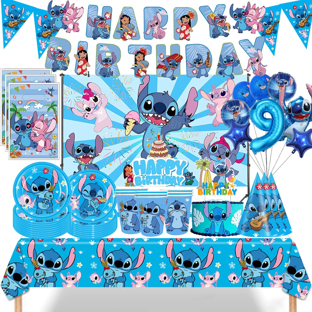 Disney's Lilo&Stitch Party Decoration, Stitch Cartoon Theme Disposable ...
