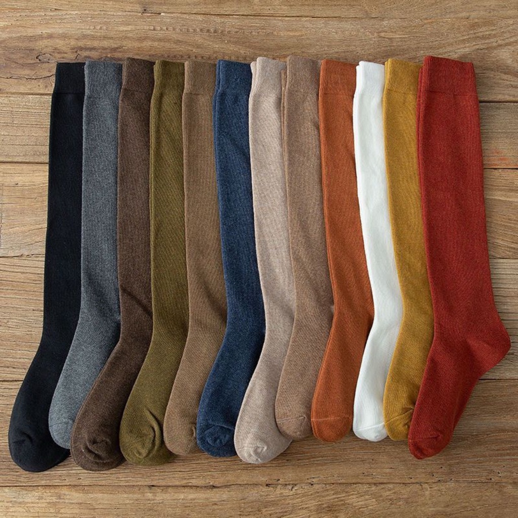 Autumn Calf Socks Korean Style Women Long Length Socks | Shopee Malaysia