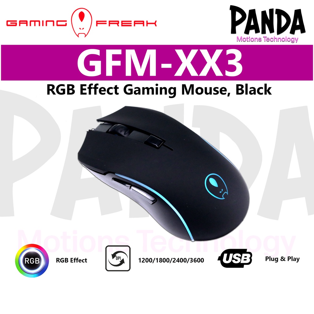 Gaming Freak XX3 RGB Effect Gaming Mouse (3600dpi), Black | Shopee Malaysia