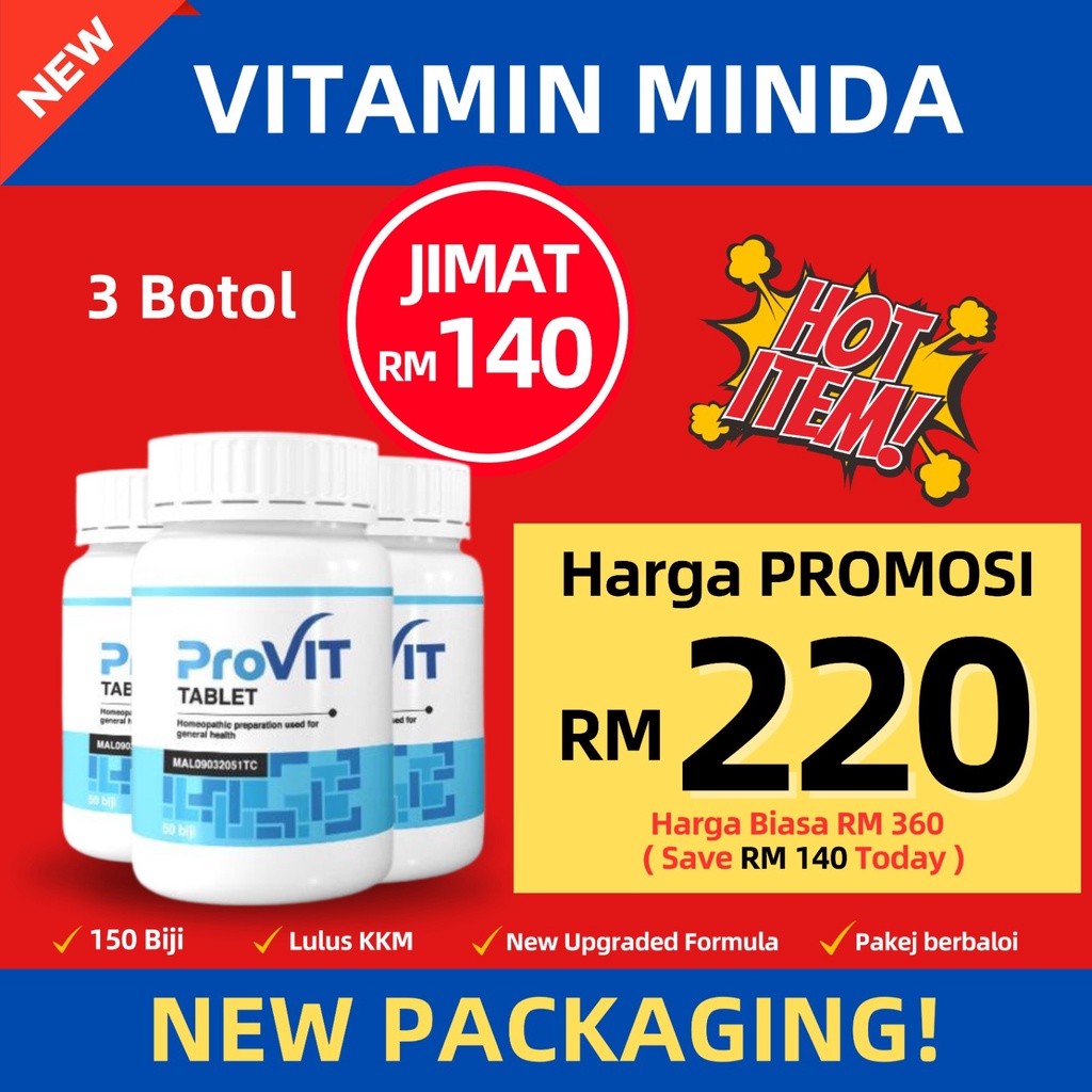 ProVIT Mix Vitamin Minda Pintar Kanak2 Brain Booster Supplement Pelajar ...