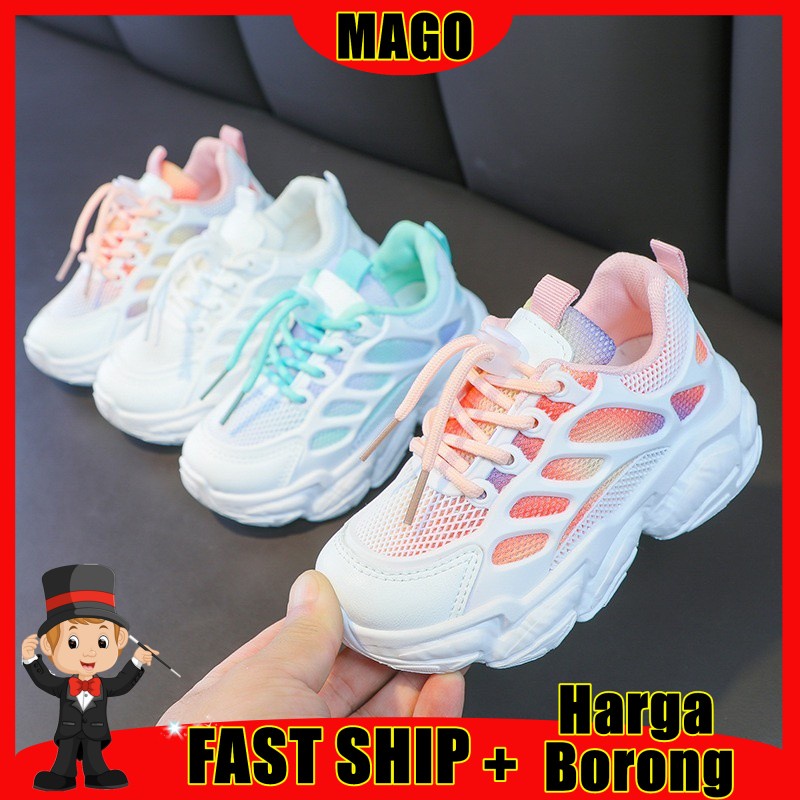 Mago *Size 26-37* kids running shoes Boy Girl Sports Shoes Budak lelaki ...