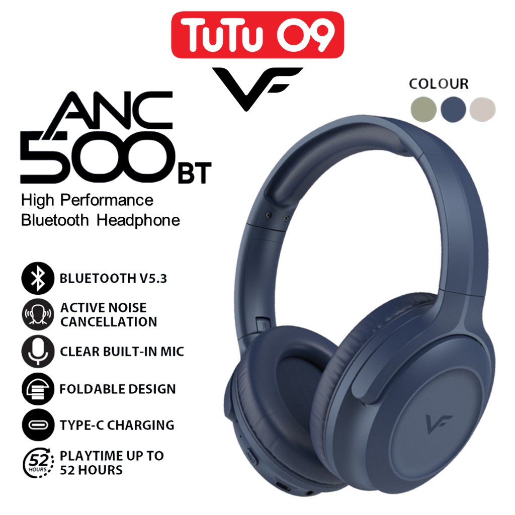 Vinnfier VF ANC 500 BT Active Noise Cancelling High Performance ...
