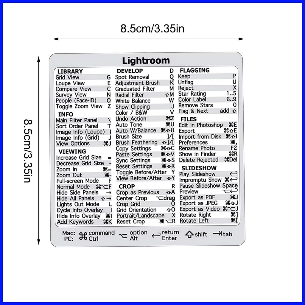 Cheat Sheet Sticker Word/Excel Quick Reference Guide Keyboard Shortcut ...