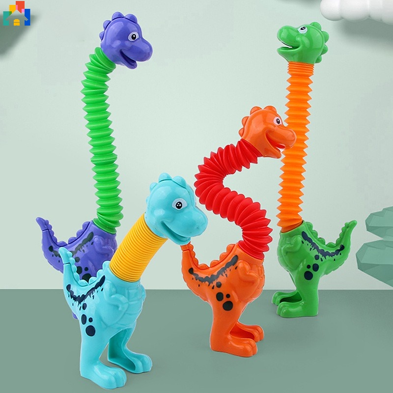 Creative Colorful Cartoon Dinosaur Robot Giraffe Flexible Toy Simple ...