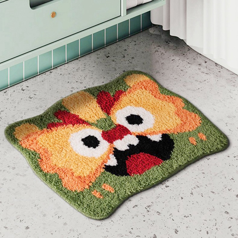 Soft Cute Cartoon Floor Mat Non-slipe Water Absorption Carprt Big Eyes ...