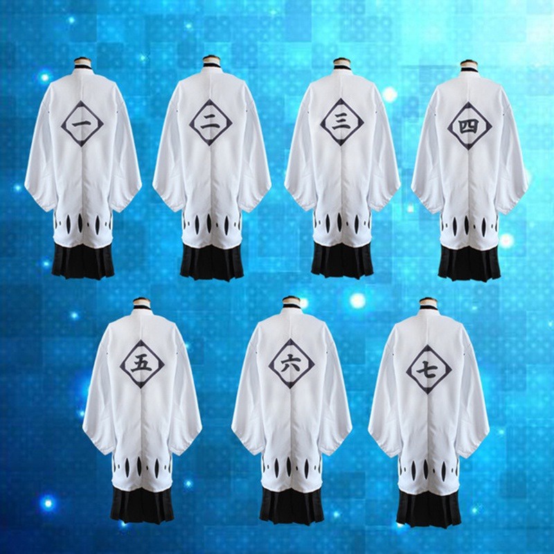 COSZTKHP 13 Number BLEACH White Haori Cosplay Costume From 1st to 13th ...