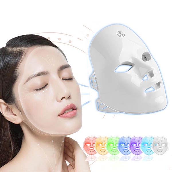 7 Colors LED Facial Mask Photon Therapy Skin Rejuvenation Anti Acne ...