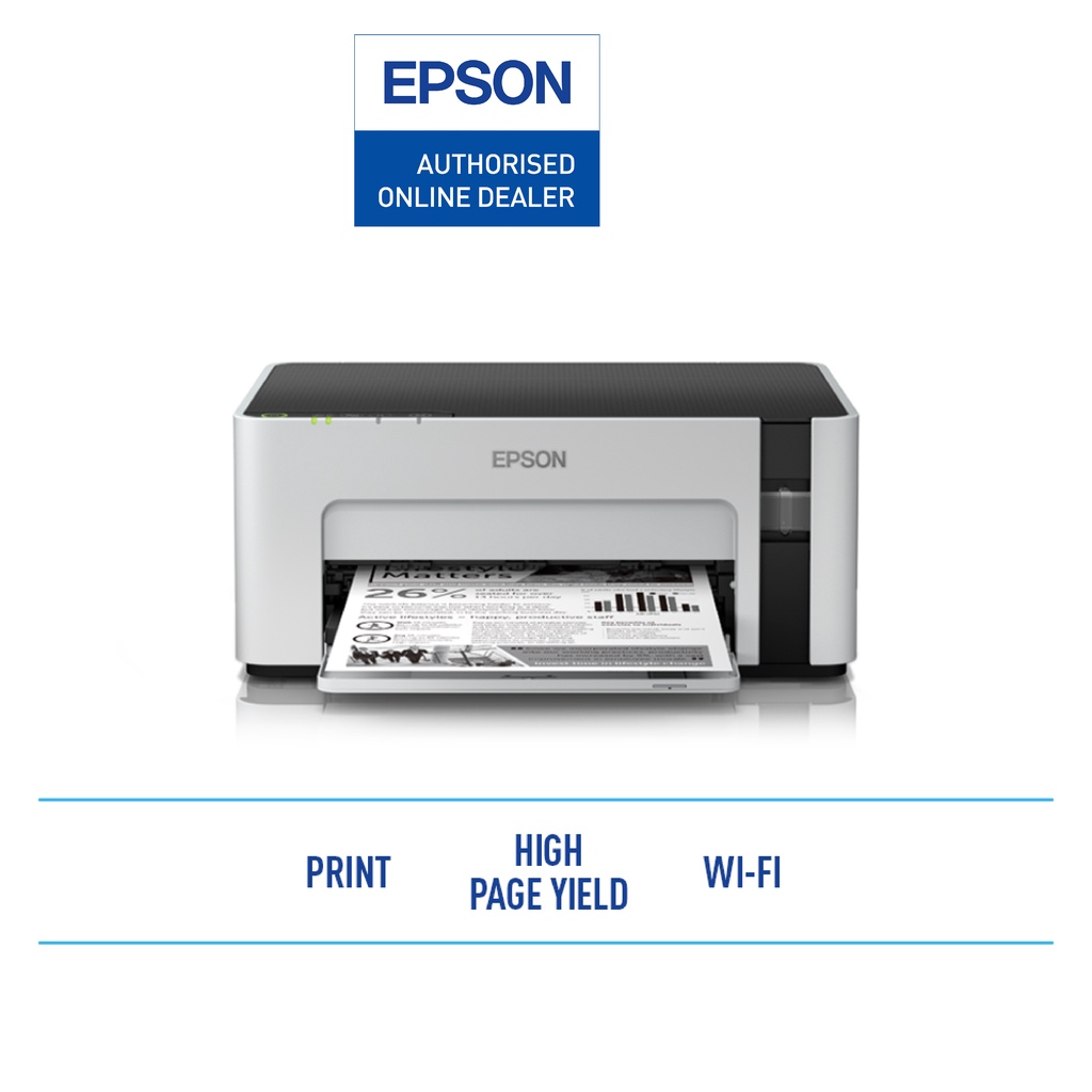 Epson M1120 / EPSON M200 / M1120 Mono All-in-One Ink Tank Printer. M100 ...