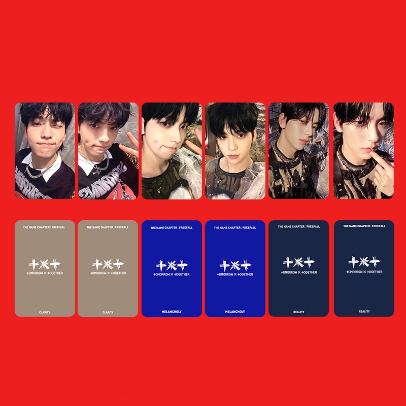 5-6pcs/set TXT New Album FREEFALL CU Photocards WEVERSE CLARITY SOOBIN ...