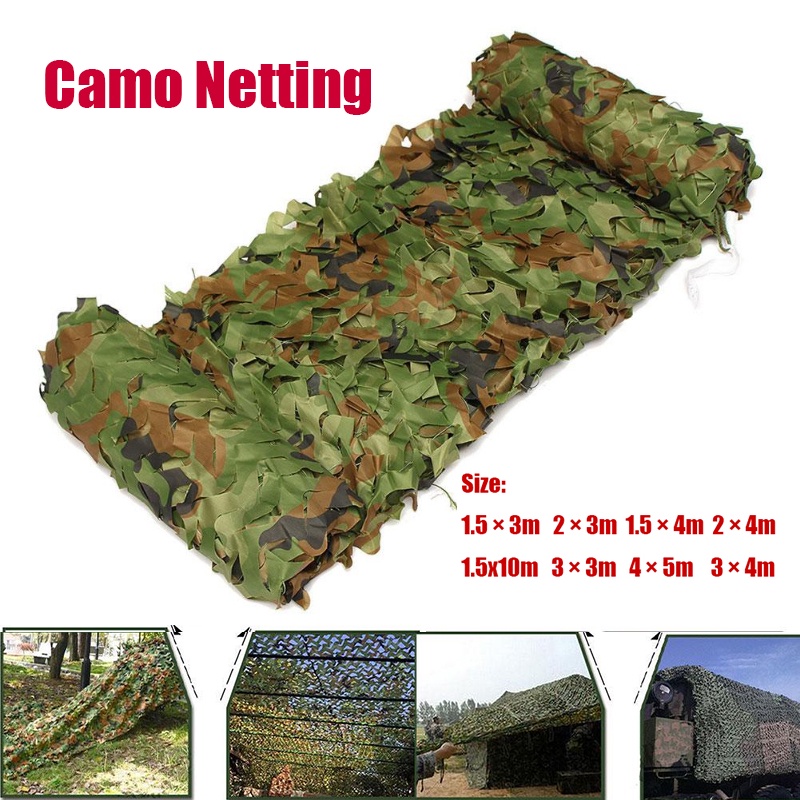 Camouflage Nets Woodland Army Camo Netting Camping Military Hunting ...