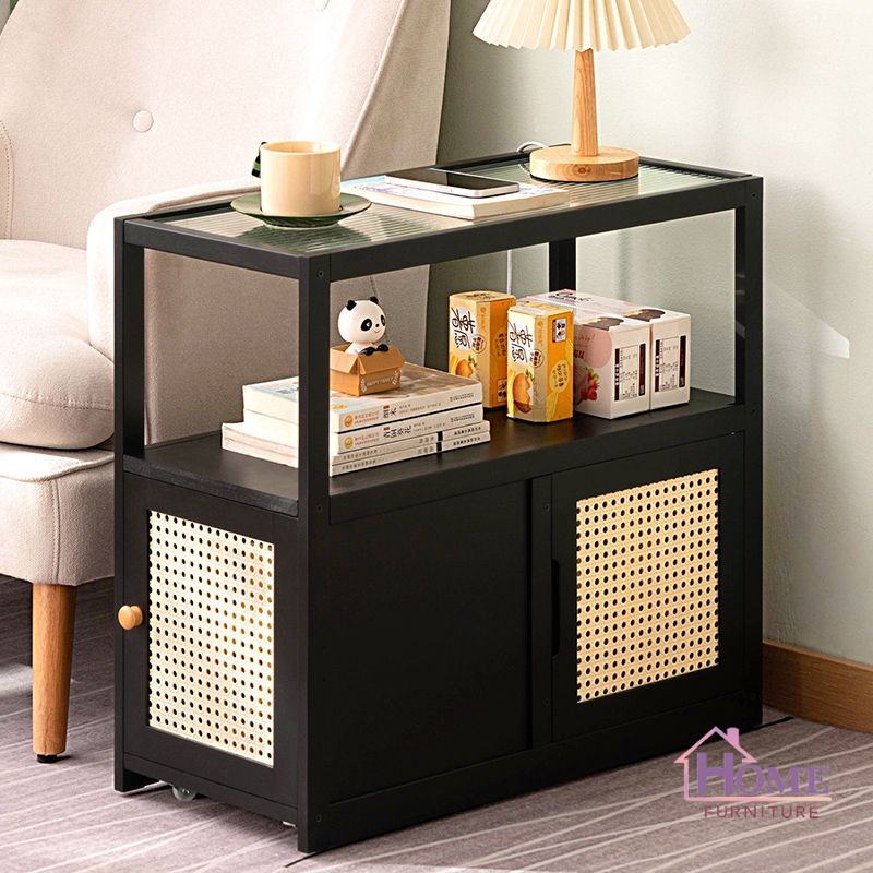 🍁Tea table/Mobile side table/Tea table/Side cabinet small table/Storage ...