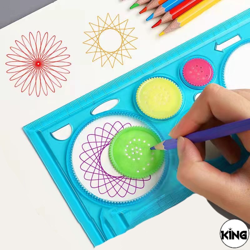 KI Spirograph Students Drafting Classic educational stencil stationery ...
