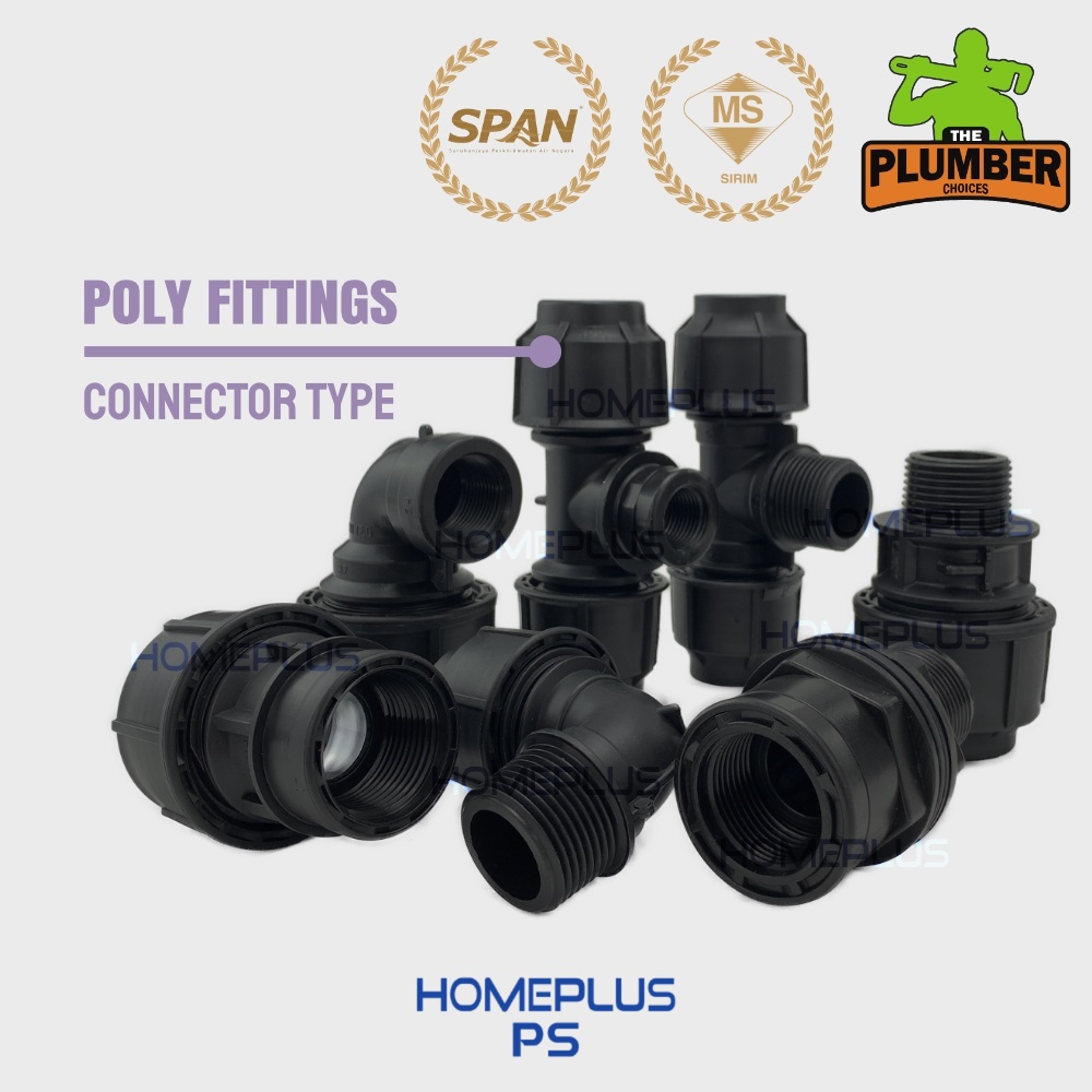 Homeplus HDPE PP Sirim Span Female Connector Type Poly Fitting Fittings ...