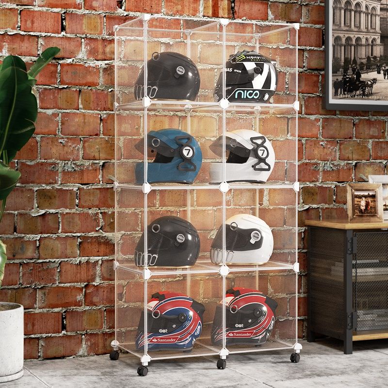 Helmet Storage Cabinet Storage Rack motorcycle hat rack display rack ...