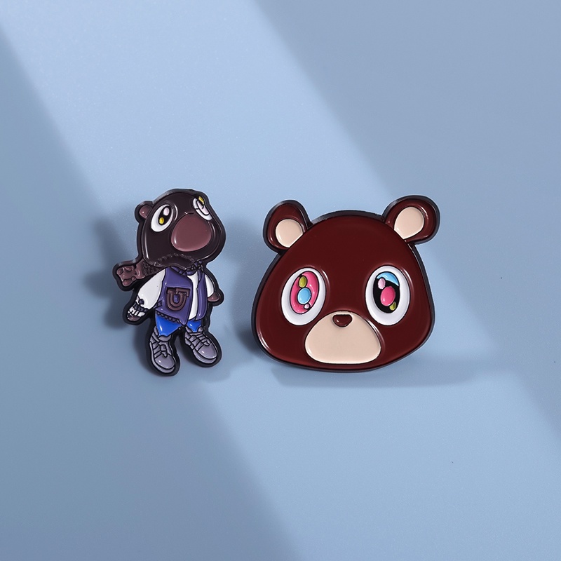 Kanye West Nas Good Music Enamel Pins Rapper Pop Singer Brooch Pin ...